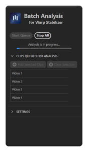 Batch Video Stabilization for Premiere Pro - Vakago Tools